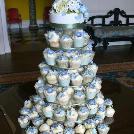 Blue Wedding Cup Cakes - Pink Cocoa